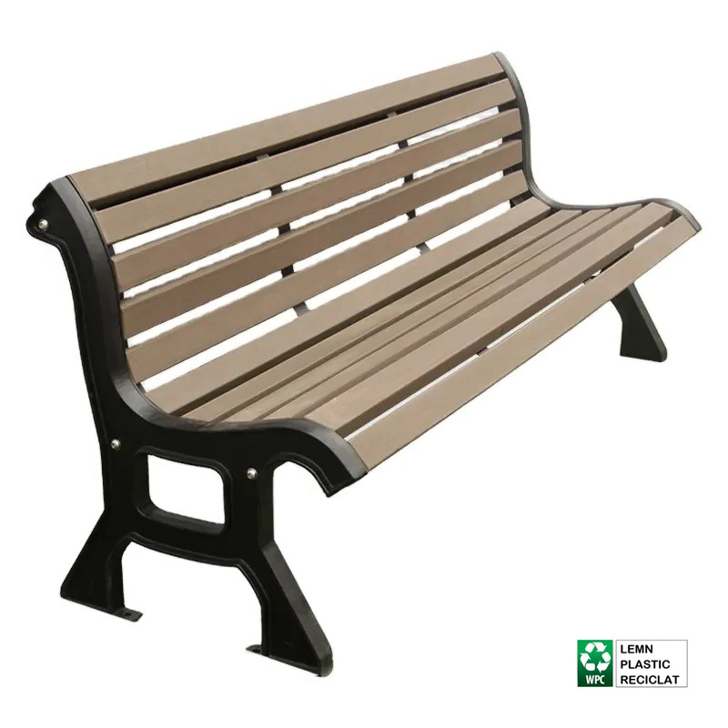 Banca stradala din aluminiu cu spatar UMM1002, Urban Market srl